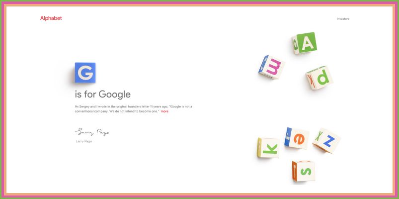Google restructures creating new parent company Alphabet