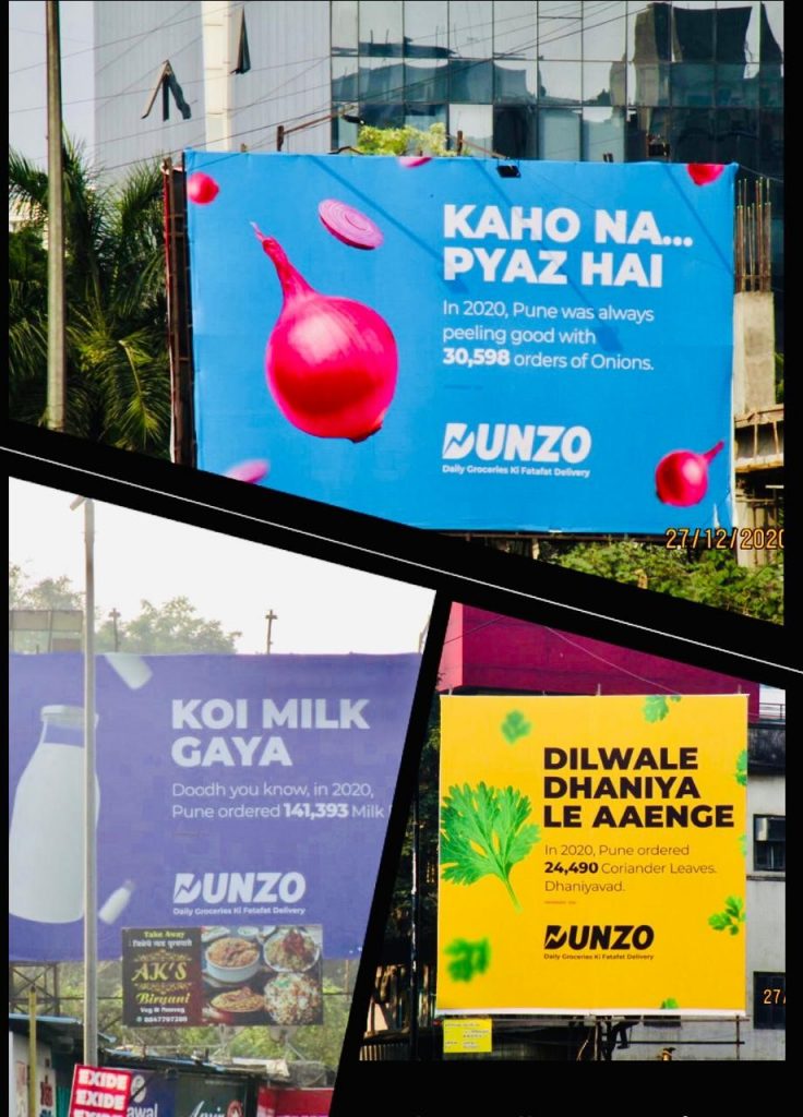 Dunzo in association with Brandscope launches outdoor campaign in Pune