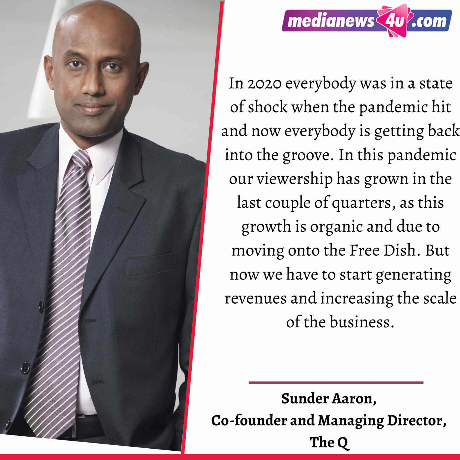 Our growth is organic and this is due to moving onto the Free Dish ...