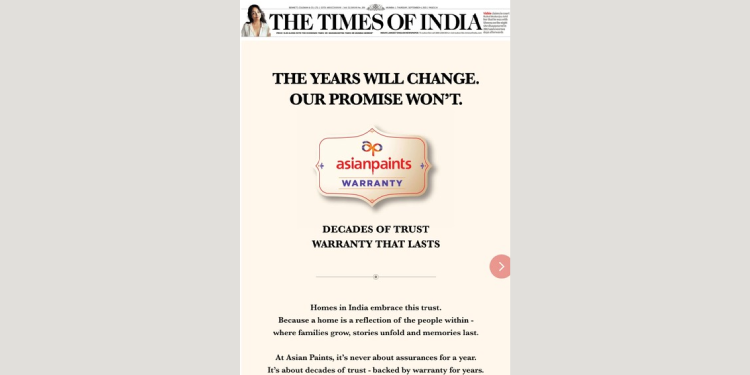 Asian Paints strengthens market leadership with ‘Decades of Trust ...